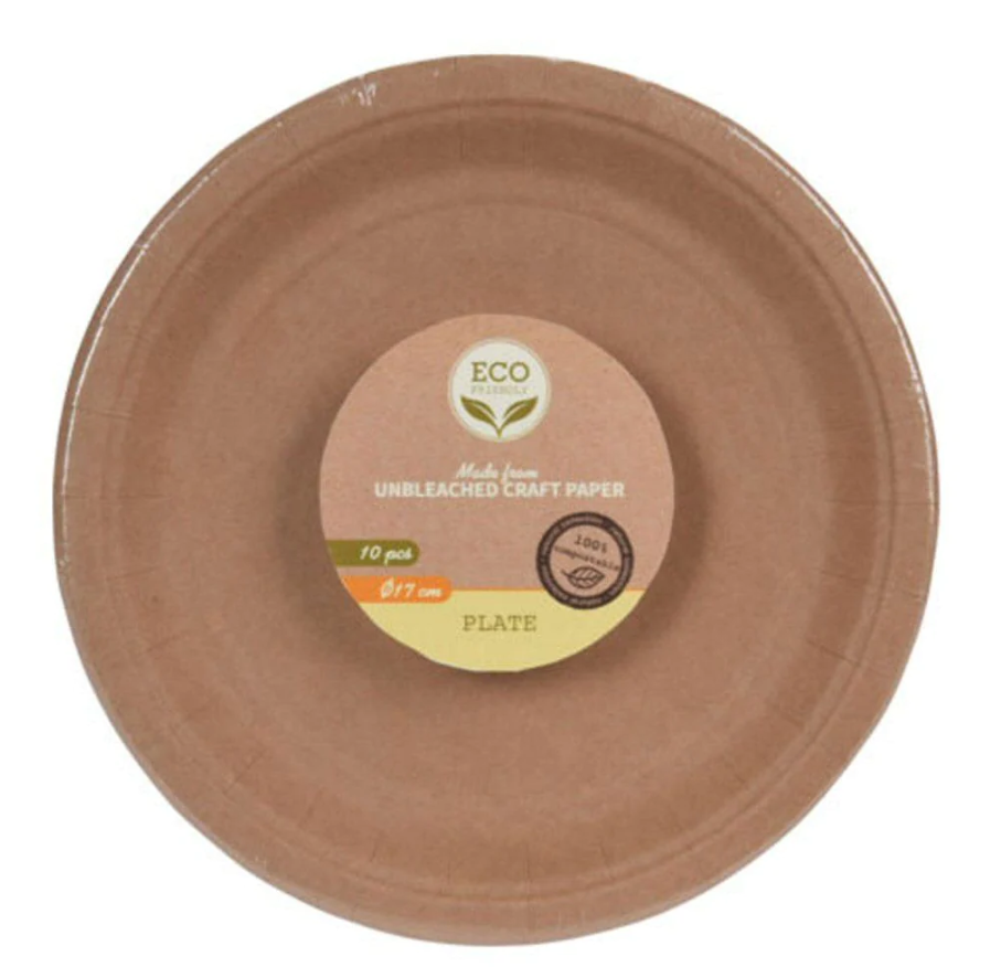Koopman 17cm Biodegradable Cardboard Plate - Norwich Camping & Leisure