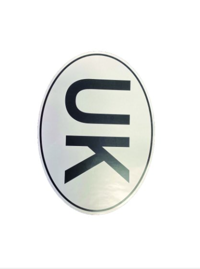 UK Oval Sticker