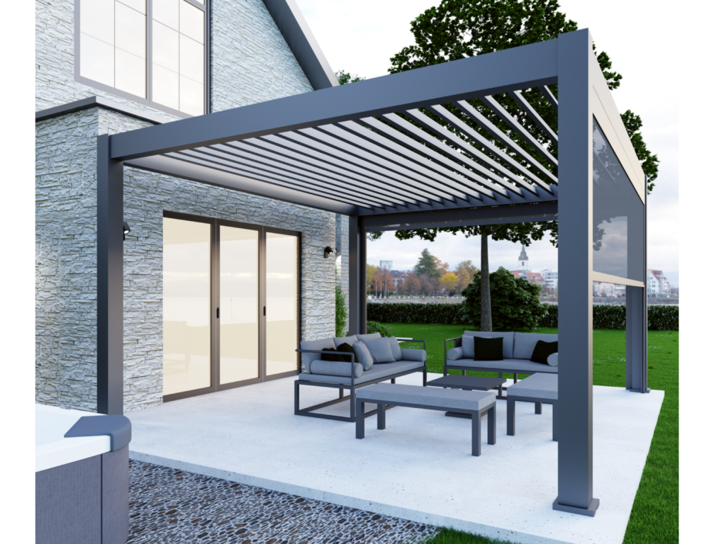 Apollo Lux 2.5m x 4m Pergola - Grey - Norwich Camping & Leisure