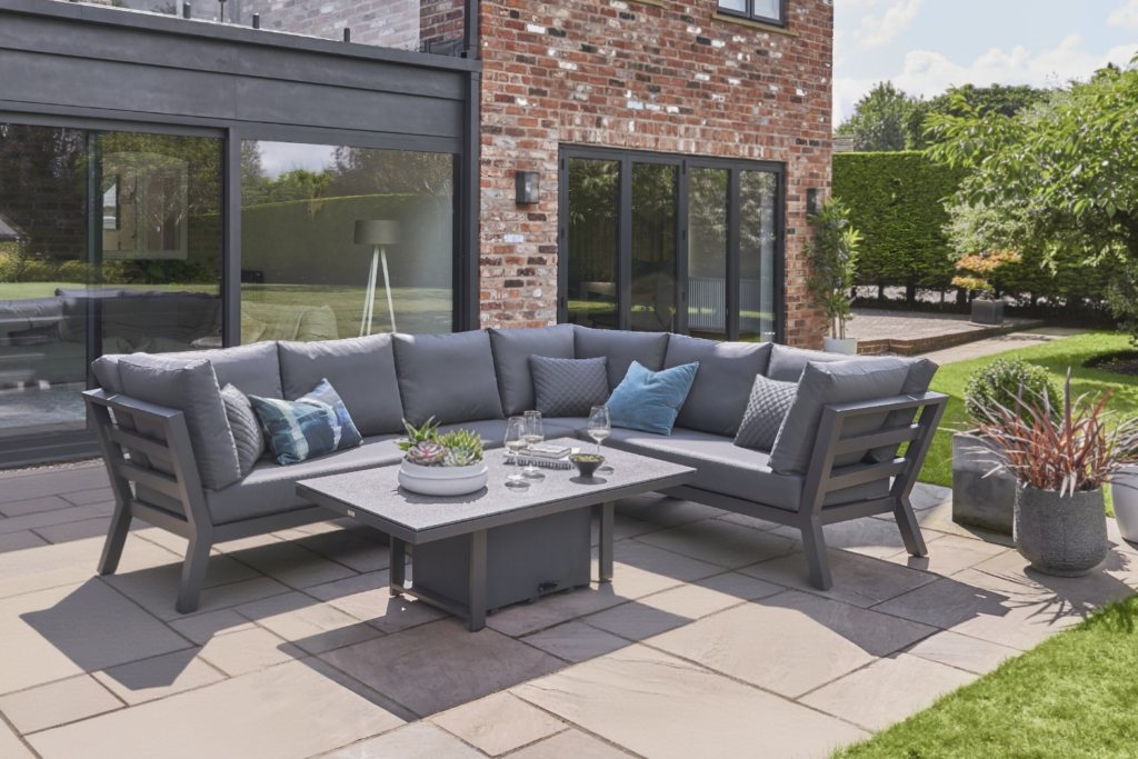 Life Timber Corner Set Extension & Hi/Low Piston Table Soltex/Graphite ...